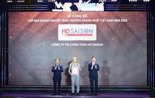 HD SAISON lần thứ 8 được vinh danh thuộc Top 500 Doanh Nghiệp Tăng ...